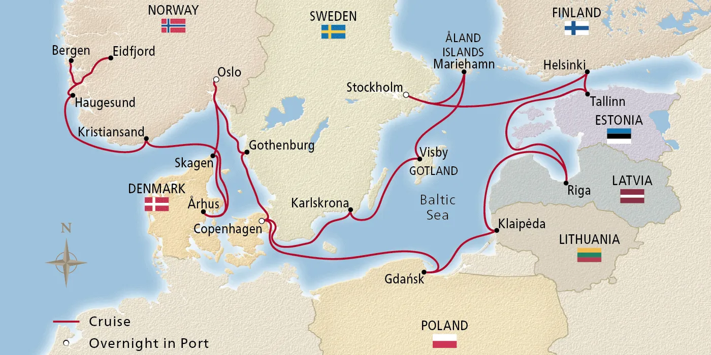 Icons of the Viking Age - 2027 Itinerary - Bergen to Copenhagen | Viking®