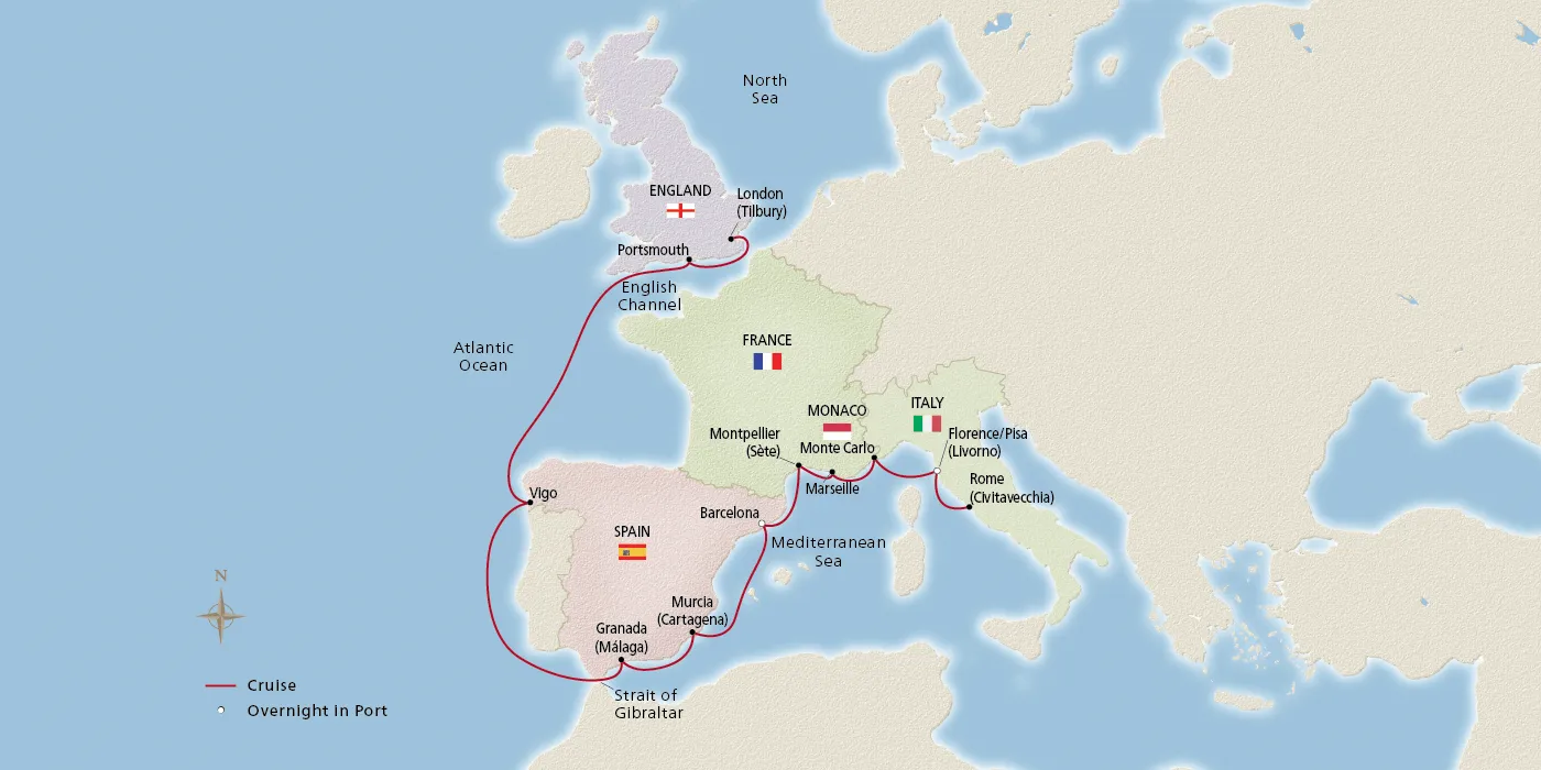 Mediterranean Discoveries - 2026 Itinerary - Rome (Civitavecchia) to ...