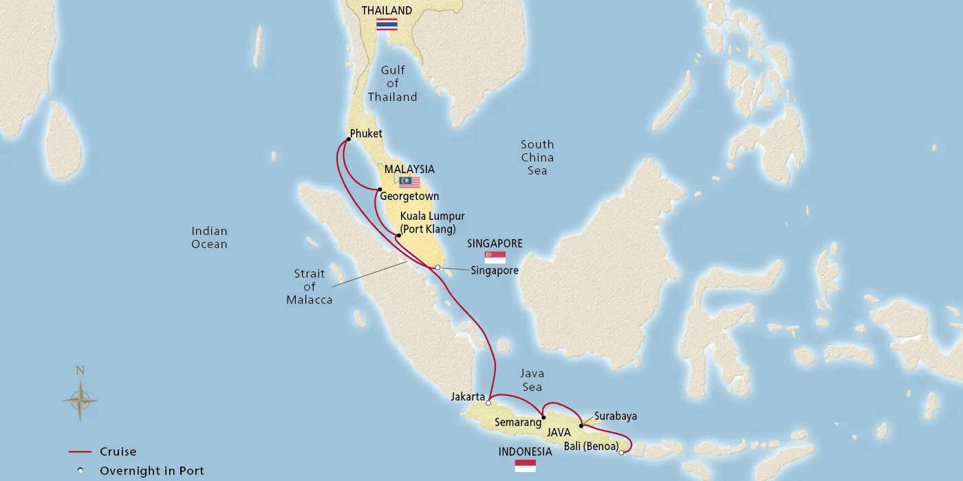 Singapore, Bali & Beyond - 2024 Itinerary - Singapore to Bali (Benoa ...