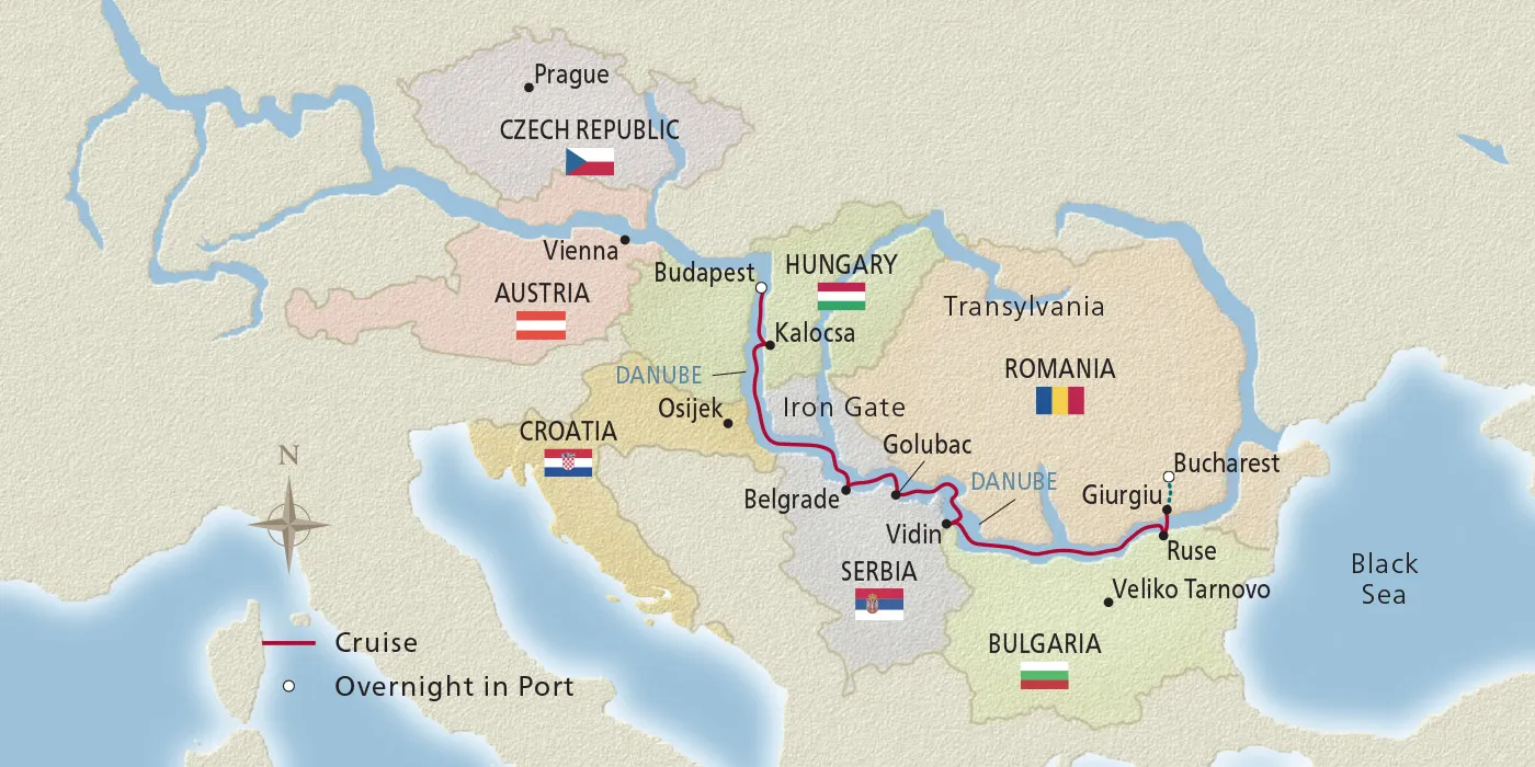 Passage to Eastern Europe - 2023 Itinerary - Bucharest to Budapest ...