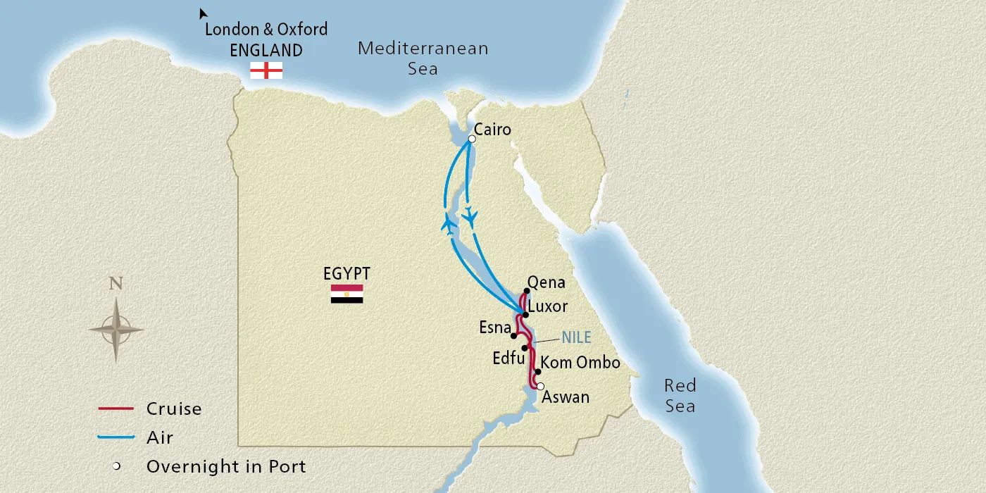 Pharaohs & Pyramids - 2023 Itinerary - Cairo to Cairo | Viking®
